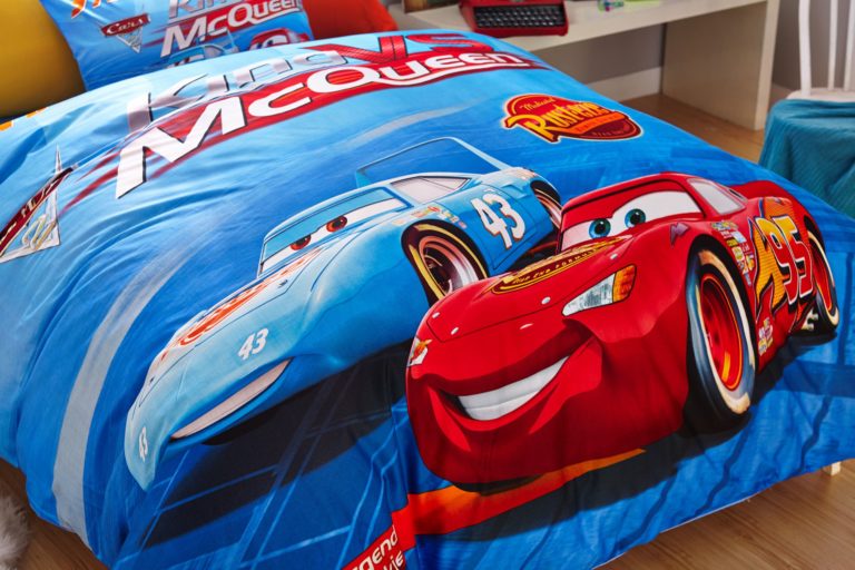 Blue Color Disney Cars Bedding Set