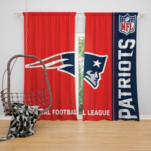 NFL New England Patriots Bedroom Curtain | EBeddingSets