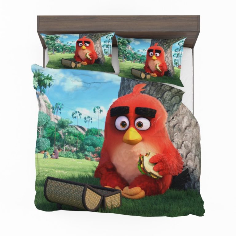 Red Angry Birds Movie Bedroom Living Room Floor Carpet Rug