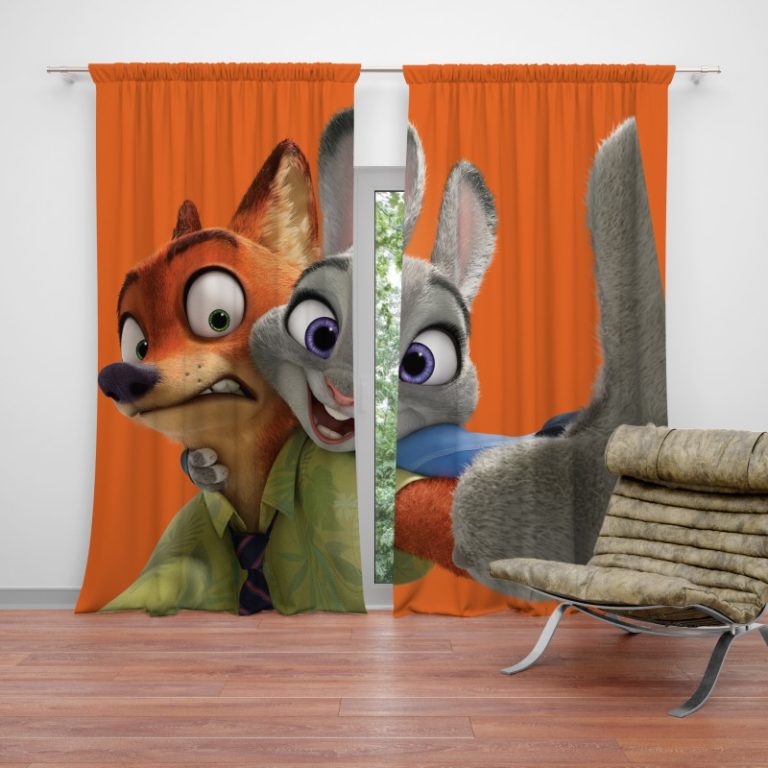 Zootopia Movie Nick Wilde Judy Hopps Curtain
