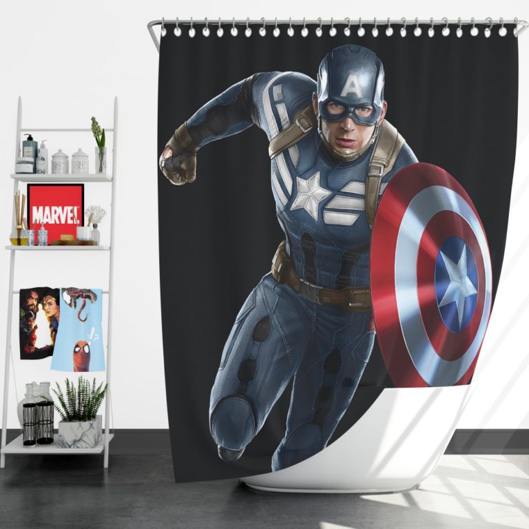 Captain America Superheroes Marvel Comics Curtain