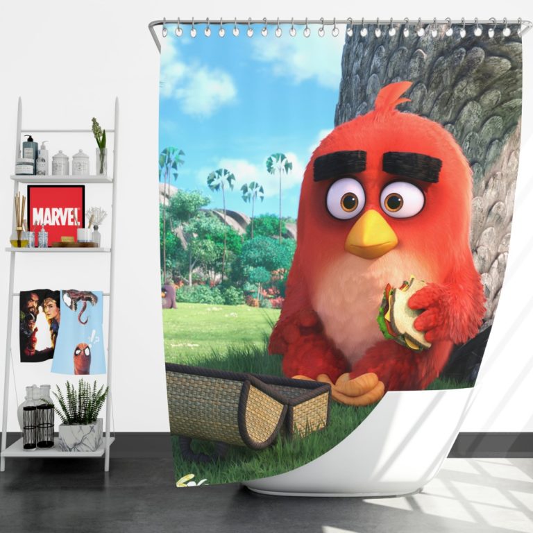Red Angry Birds Movie Bedroom Living Room Floor Carpet Rug