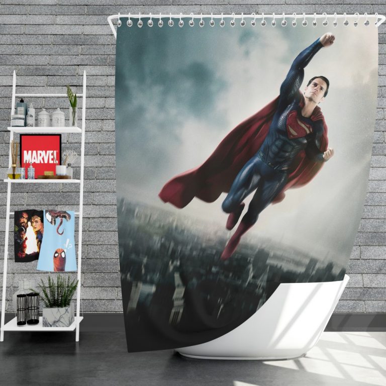 Man Of Steel Movie Superman Window Curtain