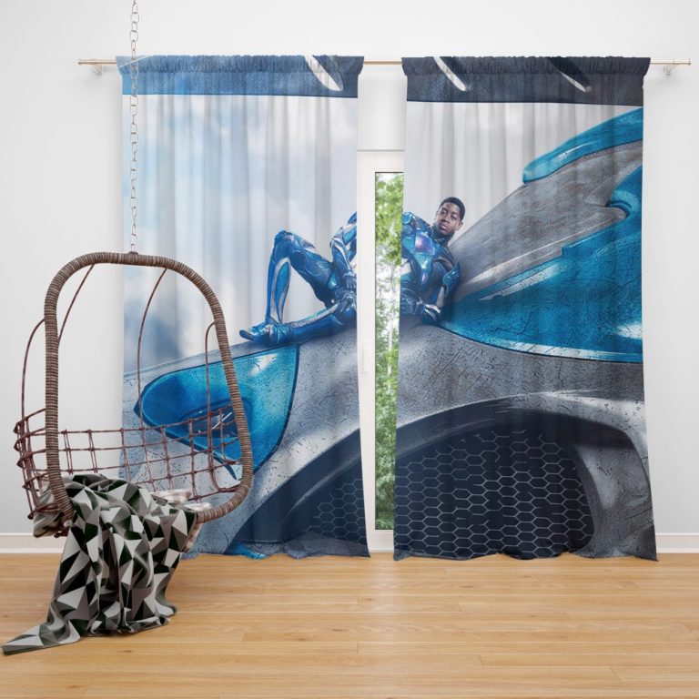 Power Rangers 2017 Movie Billy Cranston Blue Ranger Zord Shower Curtain