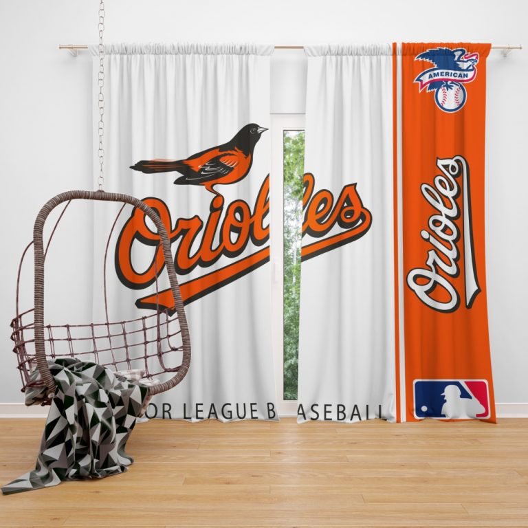 Baltimore Orioles MLB Baseball American League Bath Shower Curtain