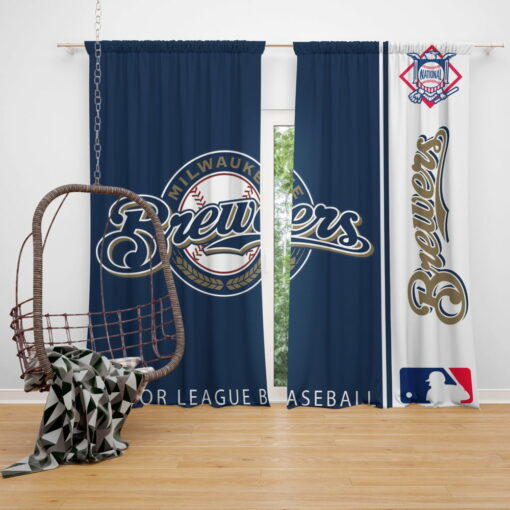 Milwaukee Brewers MLB Baseball National League Bath Shower Curtain ...