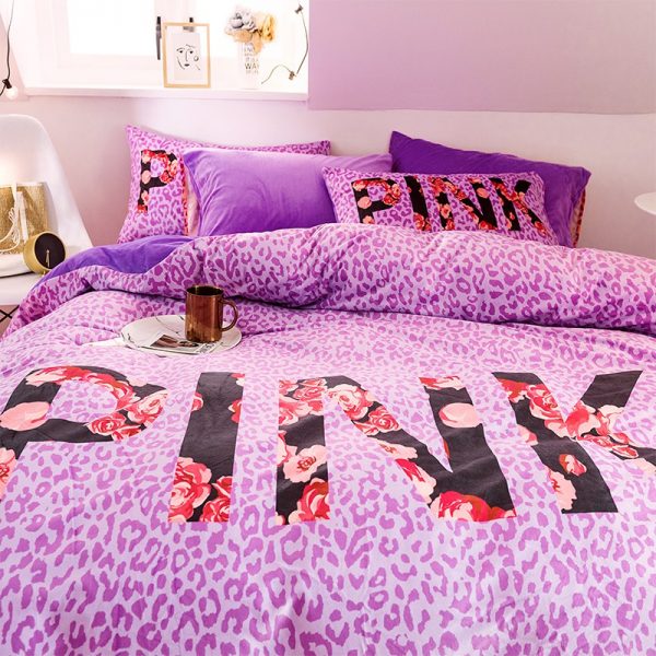 Queen Comforter Set Pink Victoria Secret
