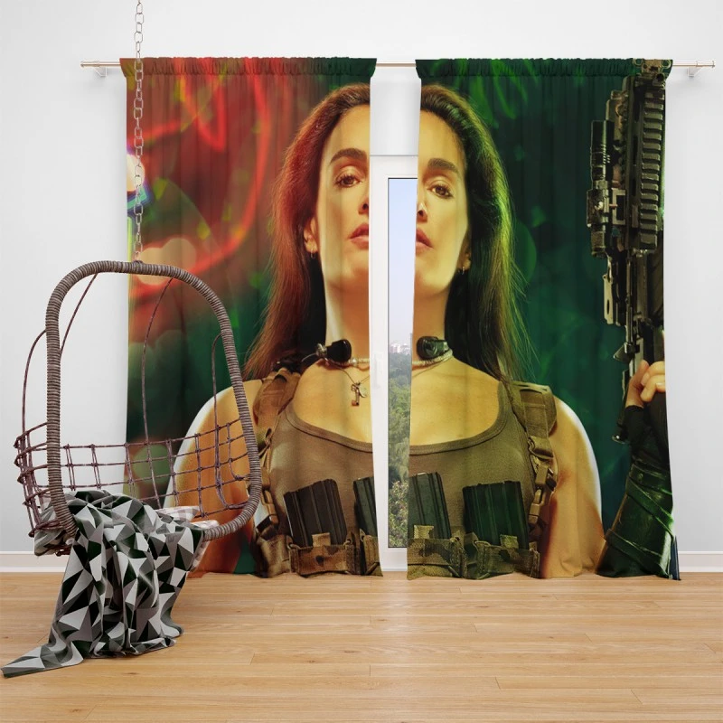 Ana De La Reguera As Maria Cruz In Army Of The Dead Movie Window Curtain