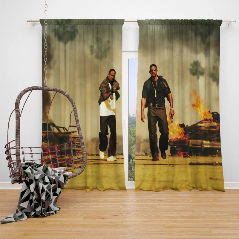 Bad Boys II Movie Will Smith Martin Lawrence Window Curtain