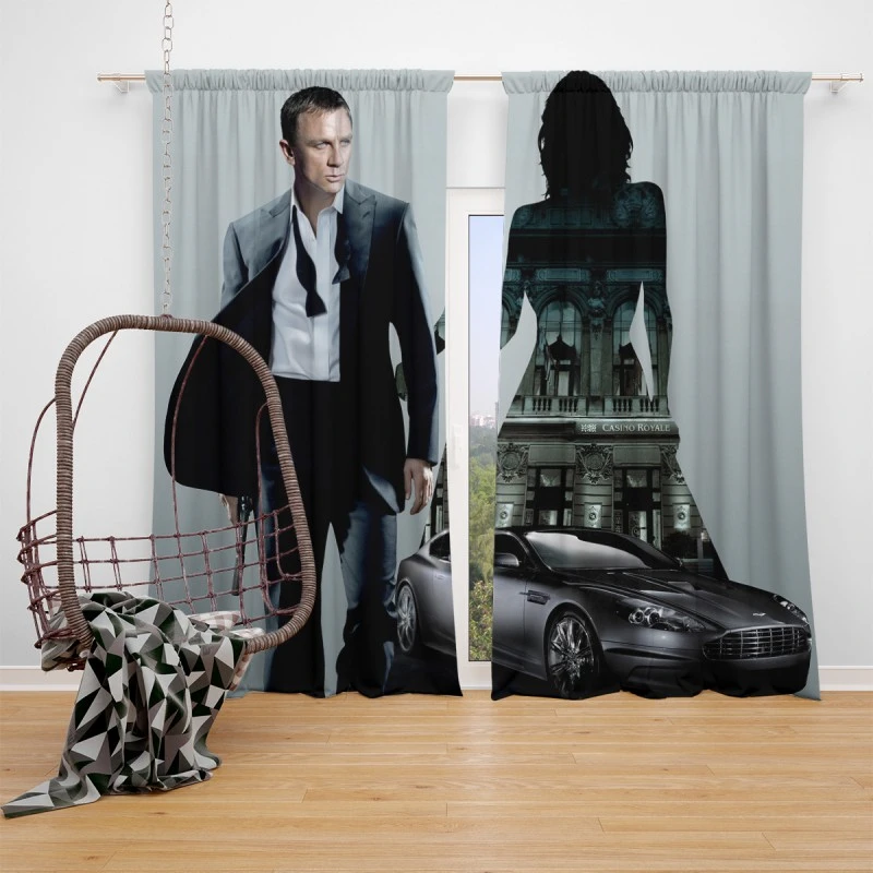 Casino Royale Movie James Bond Daniel Craig Window Curtain