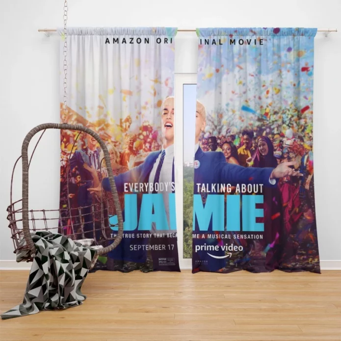 Everybodys Talking About Jamie Movie Frackles Max Harwood Window Curtain