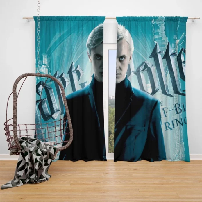Harry Potter - Malfoy Movie Draco Malfoy Tom Felton Window Curtain