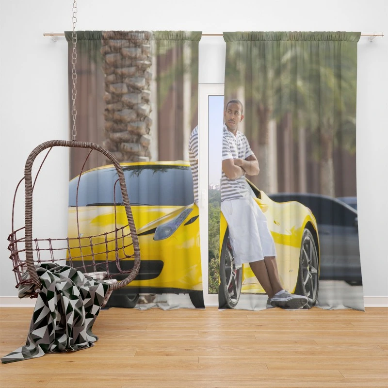 Ludacris Tej In Furious 7 Movie Window Curtain