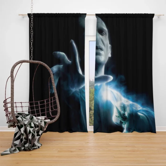 Ralph Fiennes As Lord Voldemort In Harry Potter Movie Window Curtain