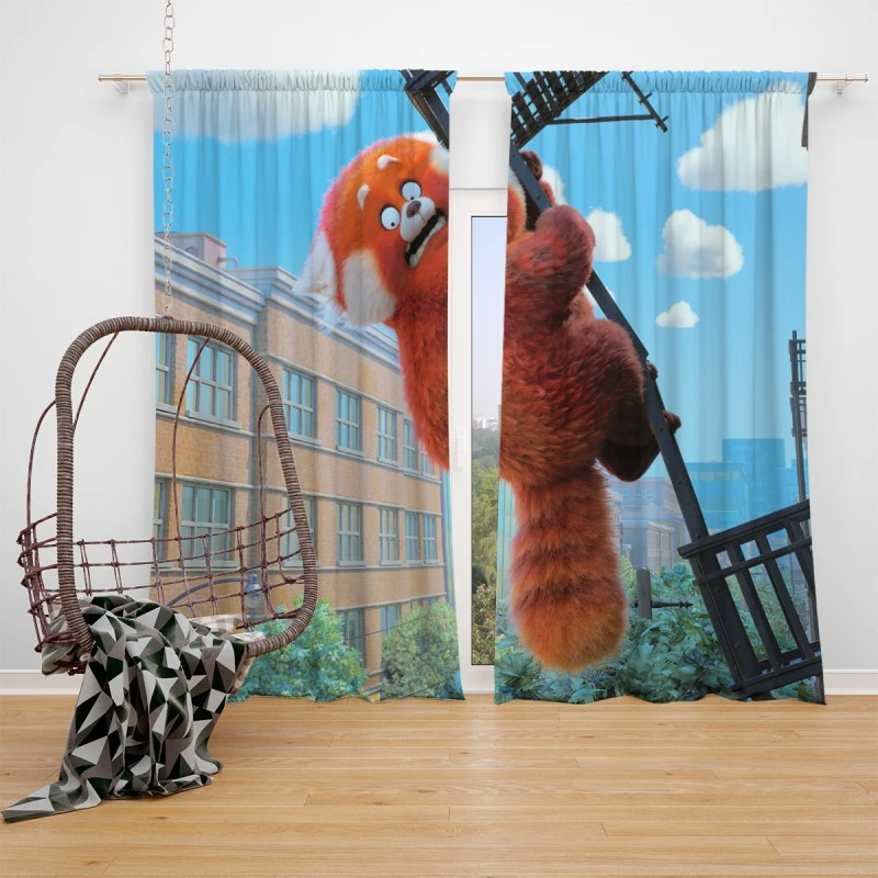 Turning Red Movie Meilin Lee Window Curtain