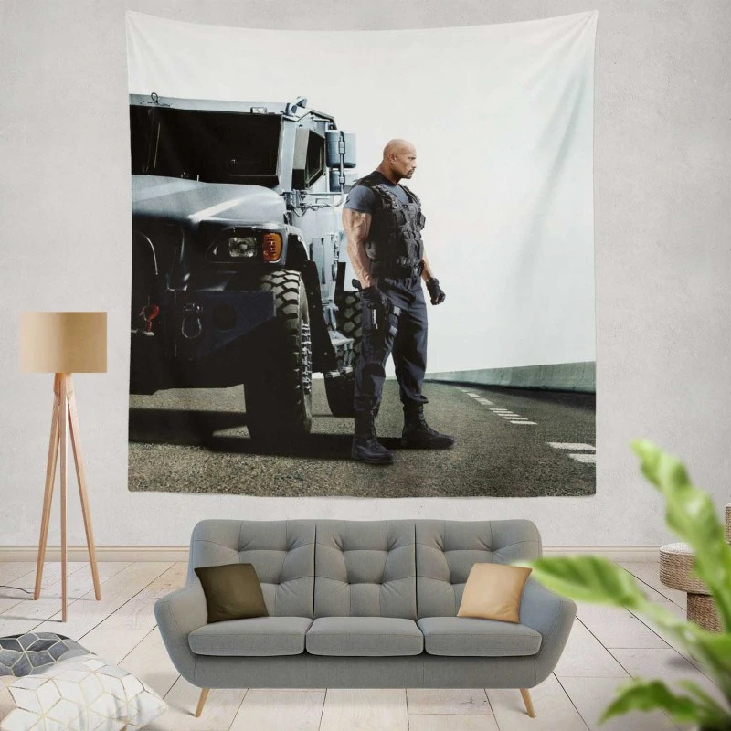 Fast & Furious 6 Movie Luke Hobbs Wall Hanging Tapestry