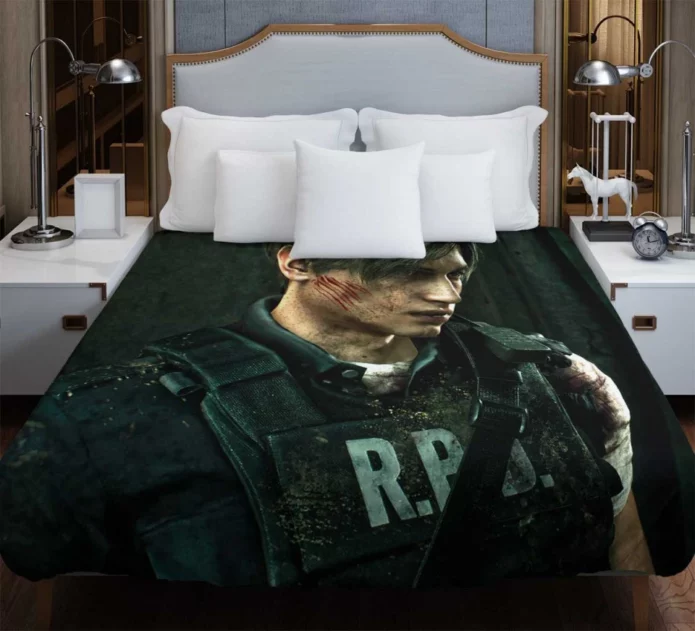 Leon S Kennedy Movie Resident Evil 2 Duvet Cover