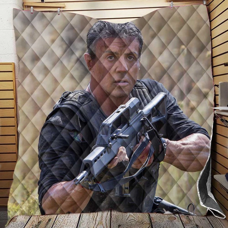 The Expendables 3 Movie Barney Ross Sylvester Stallone Quilt Blanket