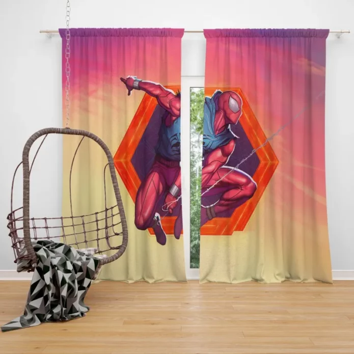 Scarlet SpiderMan Web Of Intrigue Window Curtain