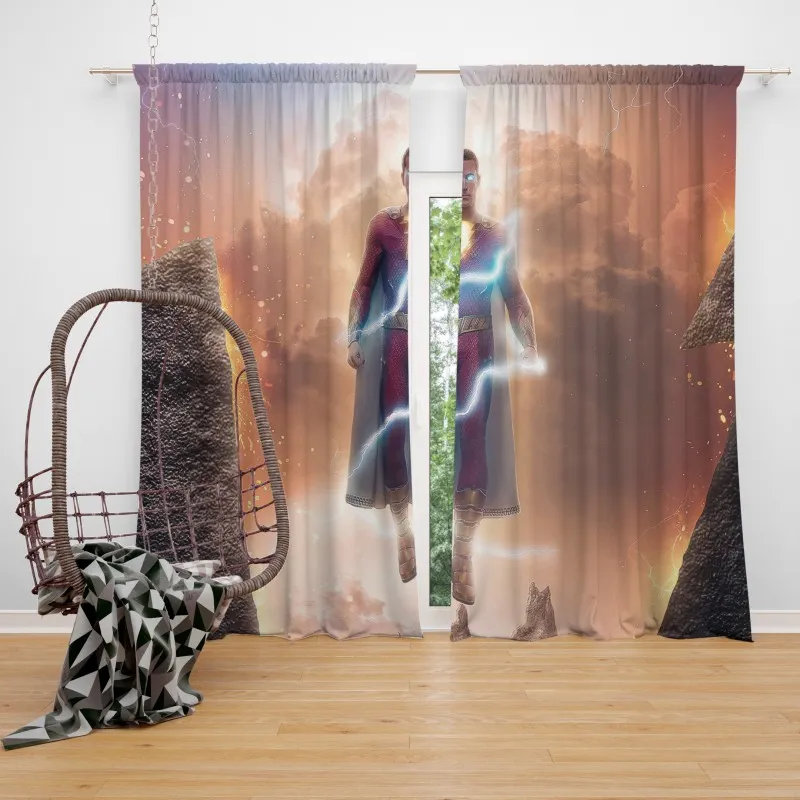 Shazam 2 The Wizards Challenge Window Curtain