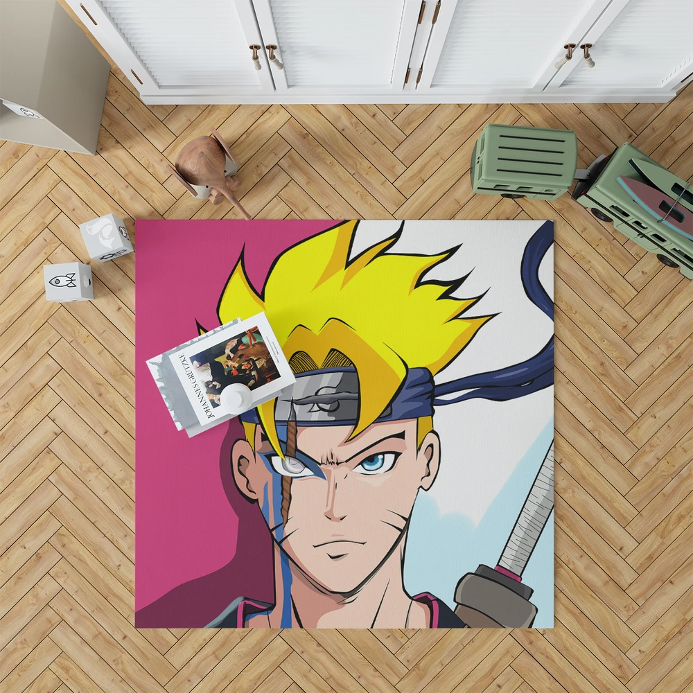 Boruto Uzumaki Unleashing The Jogan Anime Rug