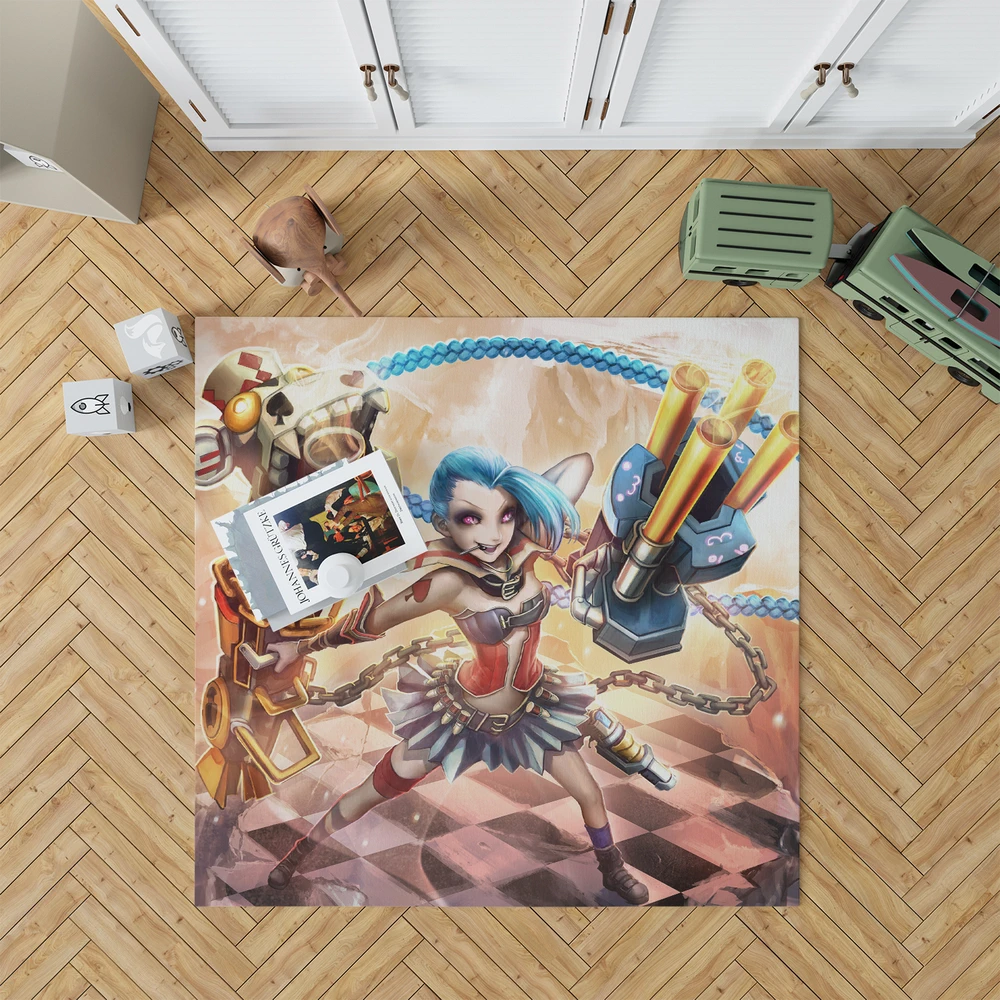 Harlequin Jinx In League Of Legends Anime Rug
